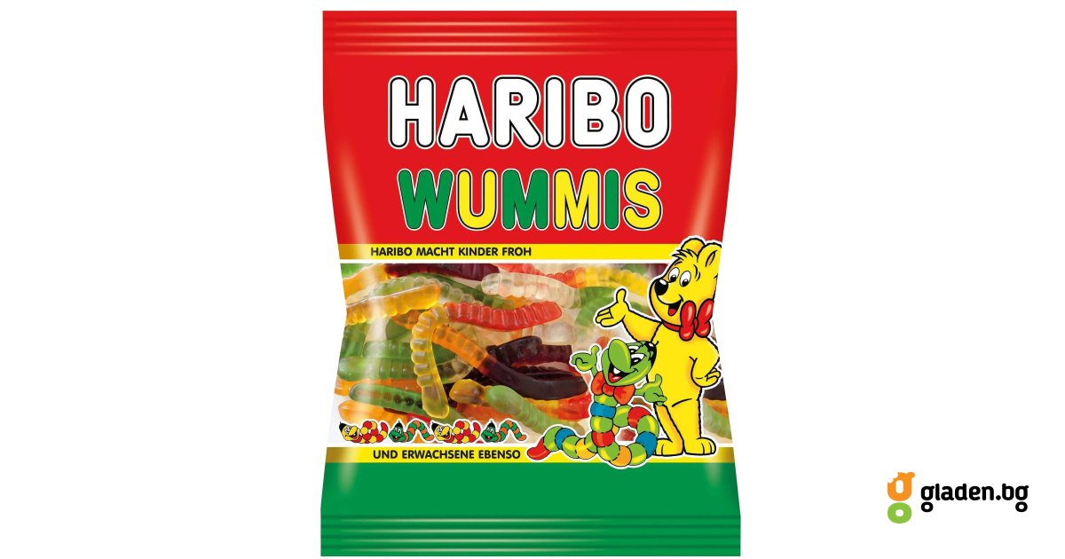 Haribo желирани бонбони червеи на цена от 1.39 € за 100 г | Gladen.bg